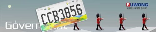 Licensed Plate Number for Government Use Vehicle