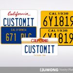 California personalized license plate | Fuwong® Front License Plates