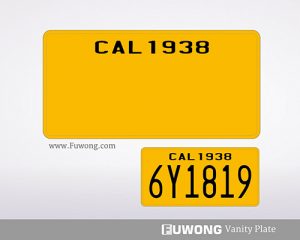California personalized license plate | Fuwong® Front License Plates